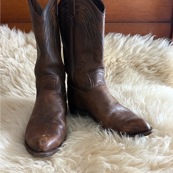 Frye | Shoes | Frye Dark Brown Billy Pullon Western Leather Cowboy ...